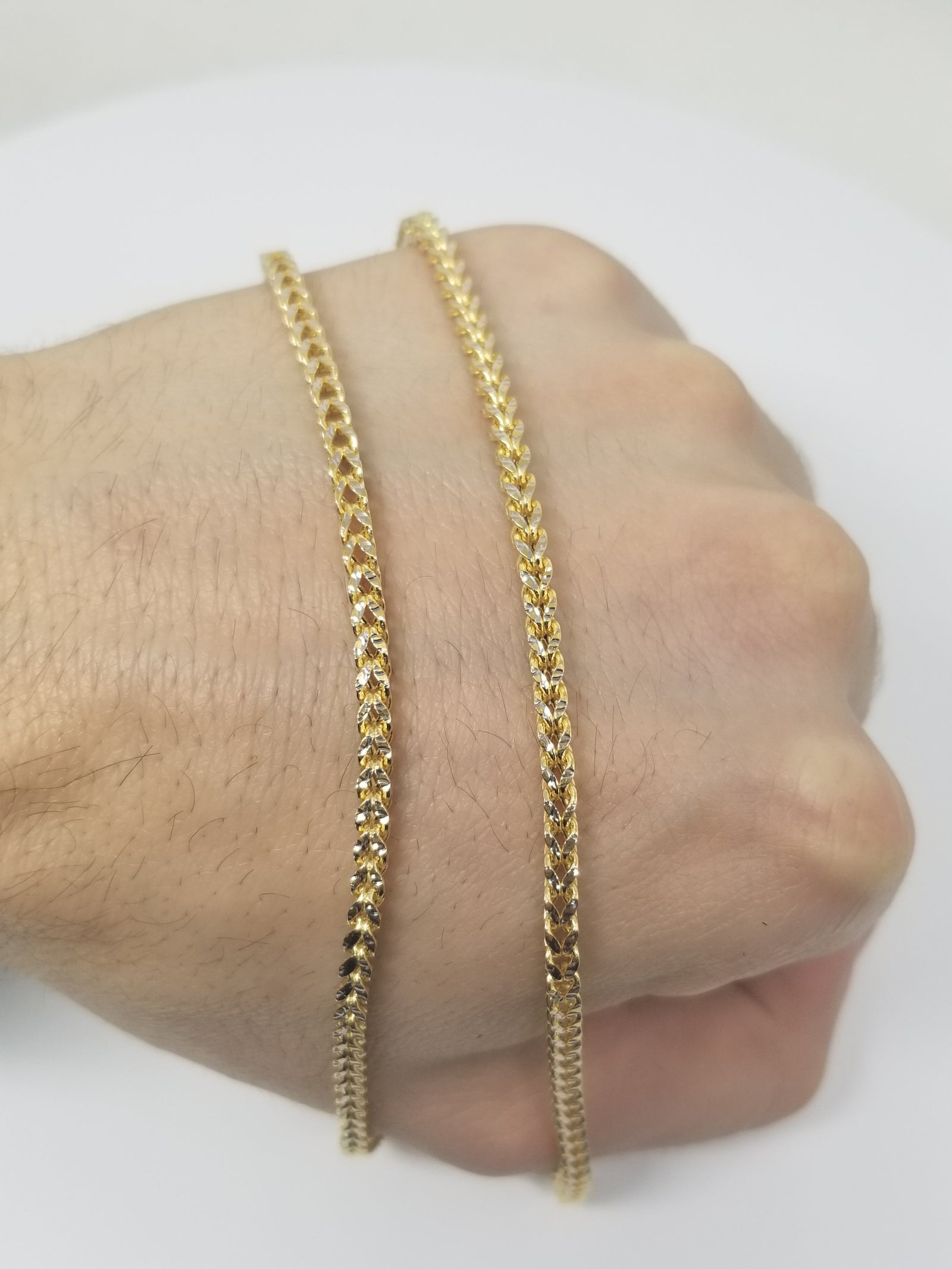 3MM 10k Diamond Cut Franco Chain FC004